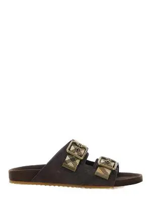 Burberry Buckle Strap Sandals - Black