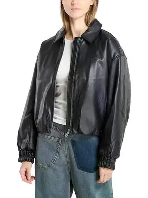 Calvin Klein Faux Leather Jacket - Black