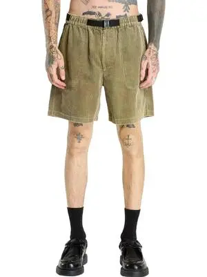 Adidas Corduroy Belted Shorts - Green