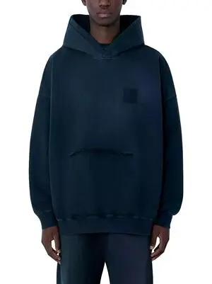 Champion Hooded Textured Sweatshirt - Blue