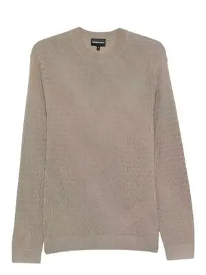 Emporio Armani Textured Crew-neck Sweater - Brown