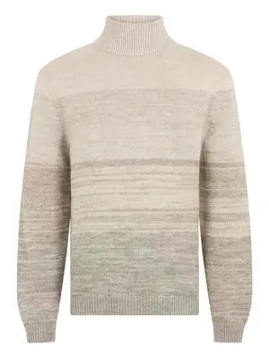 Malo Striped Turtleneck Sweater - Neutrals