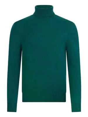 Malo Roll Neck Sweater - Green