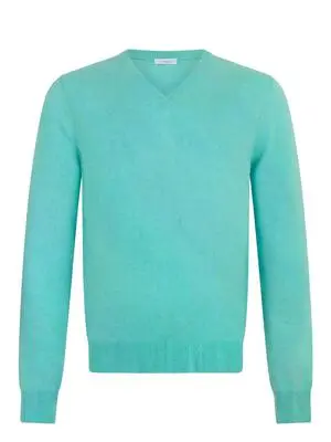 Malo V-neck Knit Sweater - Blue