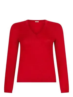Malo V-neck Top - Red
