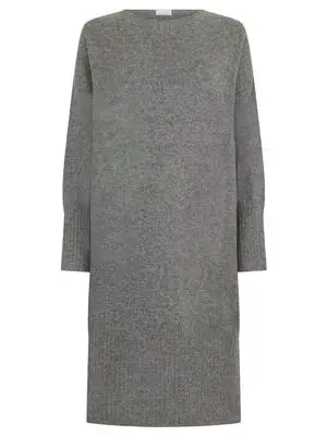 Malo Knitted Midi Dress - Grey