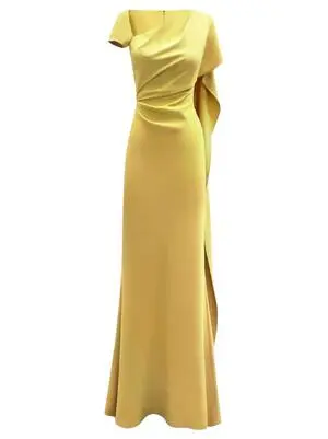 GEMY MAALOUF Asymmetrical-neck Gown - Yellow