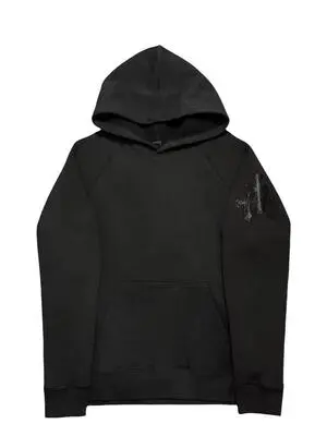 Chrome Hearts Triple Cross Leather-patch Hoodie - Black