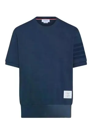 Thom Browne 4-bar Crew-neck T-shirt Blue