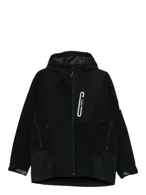 AND WANDER Hooded Zip Coat - Black