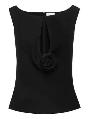 Magda Butrym Flower-detail Blouse - Black