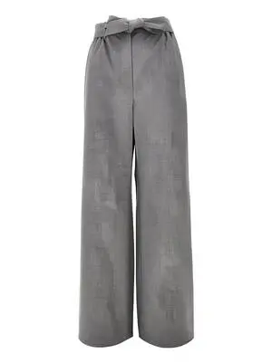 Max Mara Belted Trousers - Grey