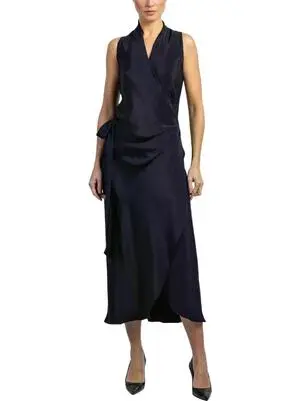 PETER COHEN Nikki Sleeveless Tie Midi Dress - Blue