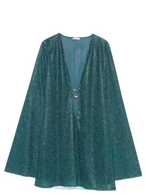 Oseree Ring Flared Dress - Green