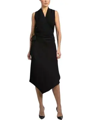 PETER COHEN Victor V-neck Dress - Black
