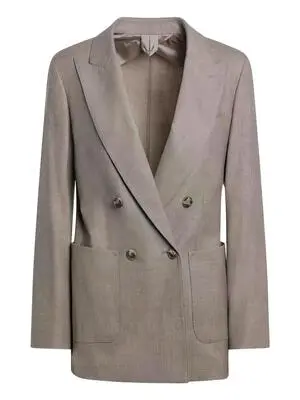 Max Mara Double-breasted Patch-pocket Blazer - Brown