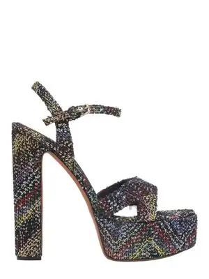 Missoni Angela Platform Heel Sandals - Black