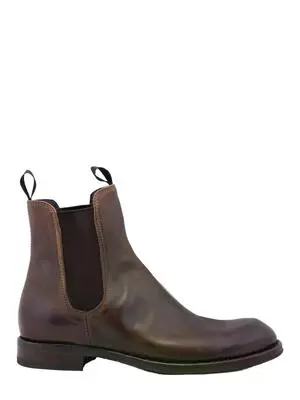 SHOTO Pull-tab Chelsea Boots - Brown
