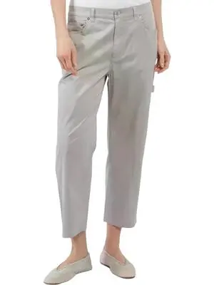 Tibi Belt-loops Cropped Jeans - Grey