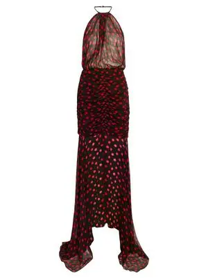 Ronny Kobo Tilda Polka-dot Midi Dress - Black