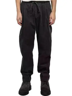 HANNES ROETHER Drawstring Pleated Trousers - Grey