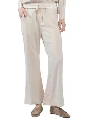 Kristensen Du Nord Drawstring Flared Trousers - Neutrals