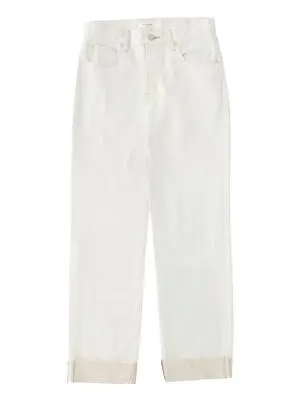 Moussy Vintage Cuffed High-waist Jeans - White