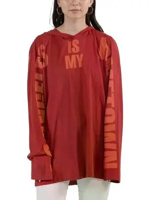 Faith Connexion Hooded Long-sleeve Hoodie - Red