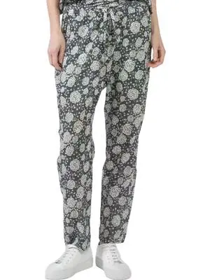 Xirena Floral-print Drawstring Trousers - Grey