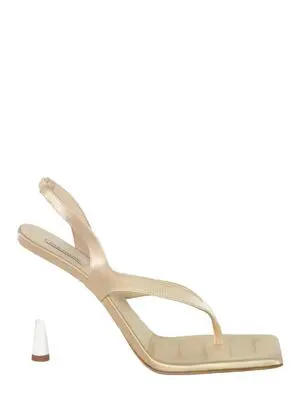 GIABORGHINI Rosie Square-toe Heeled Sandals - Neutrals
