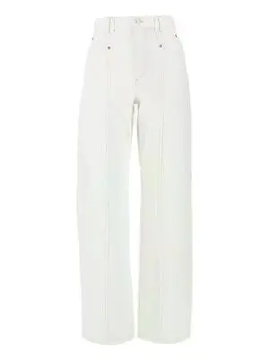 Isabel Marant Drolane Logo-patch Jeans - White