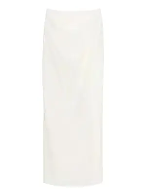 GIA STUDIOS Wrap-front Draped Maxi Skirt - White