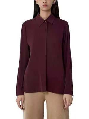 Max Mara Silk Button-down Shirt - Red