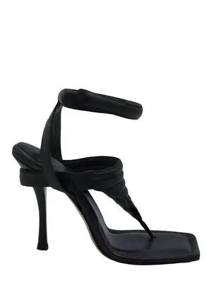 GIABORGHINI Gia Square-toe Sandals - Black
