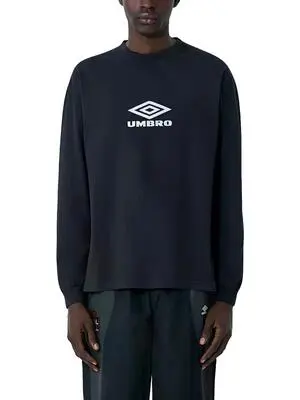 UMBRO Logo-motif Long-sleeved T-shirt - Black
