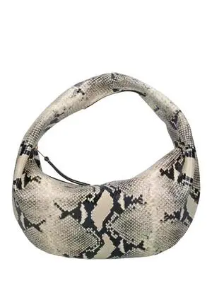 Khaite Olivia Snakeskin-pattern Shoulder Bag - Neutrals