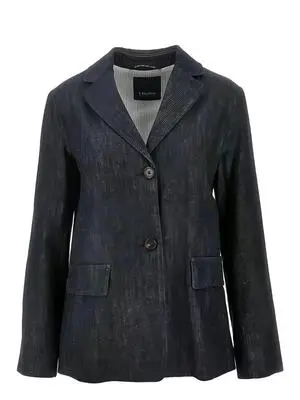 Max Mara Notched-lapel Pocket Blazer - Blue