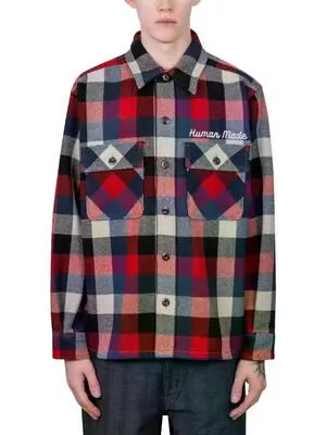 HUMAN MADE Checked-pattern Pocket Shirt Jacket - Red