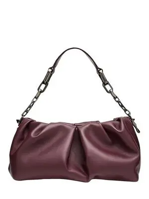 CHRISTIAN LOUBOUTIN Eva Pleated Nappa Leather Shoulder Bag Amara