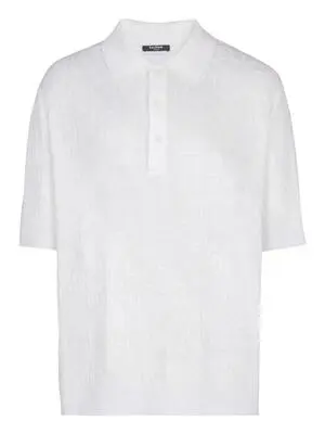 Balmain Pb-monogram Polo Shirt - White