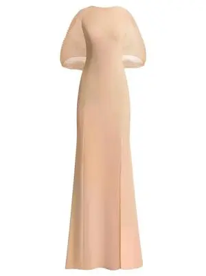 GEMY MAALOUF Bow-detail Maxi Dress - Neutrals