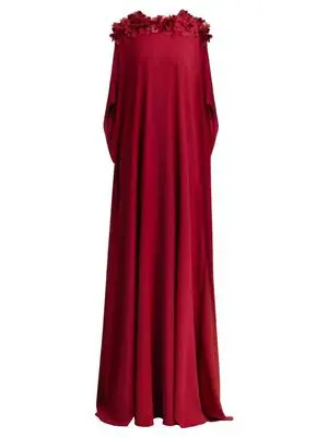 GEMY MAALOUF Floral-embellished Kaftan Dress - Red
