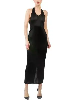 LA GALPA Aziza Halterneck Maxi Dress - Black