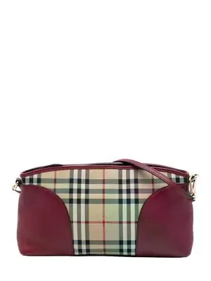 Burberry Haymarket Check Coated Canvas Chichester Crossbody Bag - Brown