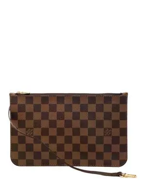 LOUIS VUITTON Damier Ebene Neverfull Mm Pouch - Brown