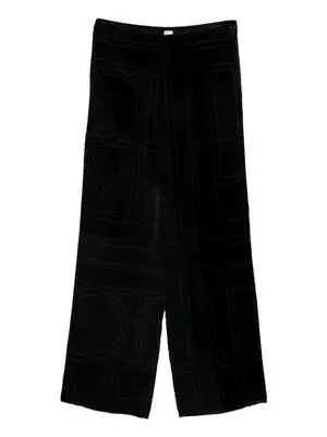 TOTEME Geometric-pattern Trousers - Black