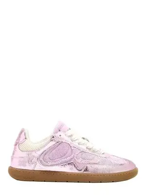 GANNI Metallic Finish Sneakers - Pink