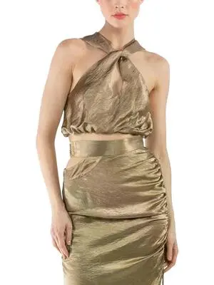 JBQ Riva Cut-out Top - Gold