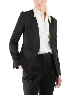 NELLS NELSON Joelle Notched-lapel Blazer - Black