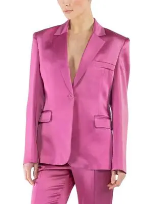Lapointe Button-fastening V-neck Blazer - Pink